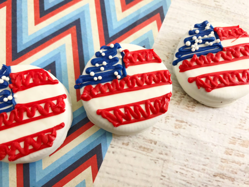 4th Of July Flag Oreos