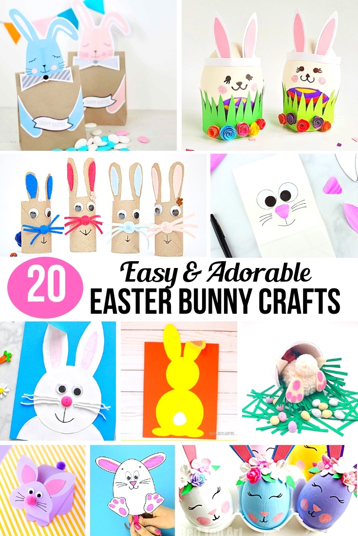 20 Easy & Adorable Easter Bunny Crafts For Kids Of All Ages