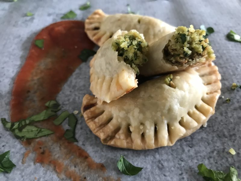 Italian Hand Pies With Brasciole Filling & Marinara For Dipping