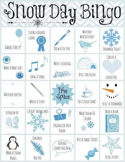 25 Snow Day Kids Activities: For A Day Off Of School