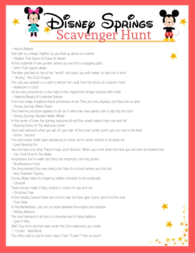 Top 10 disney springs scavenger hunt ideas and inspiration