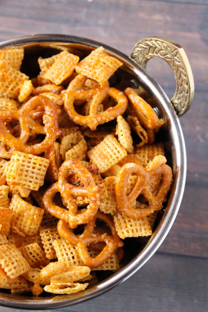 Baked Buffalo Chex Snack Mix