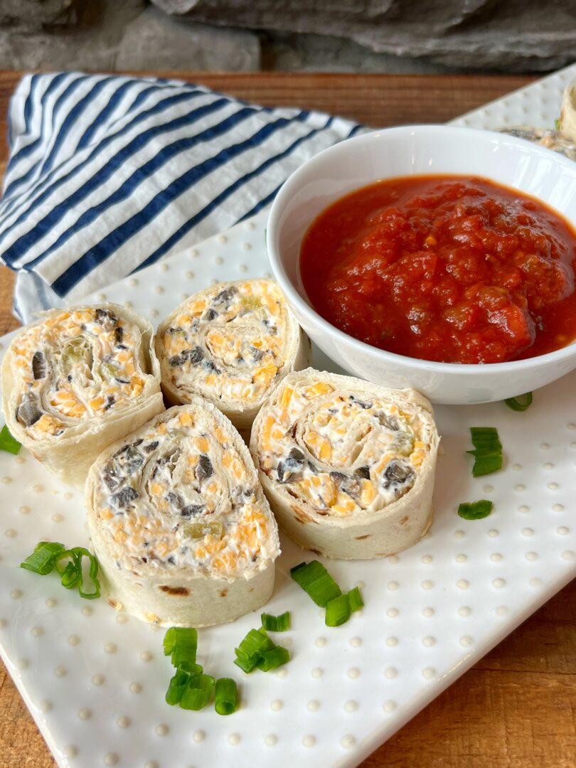 Green Chili Tortilla Pinwheels
