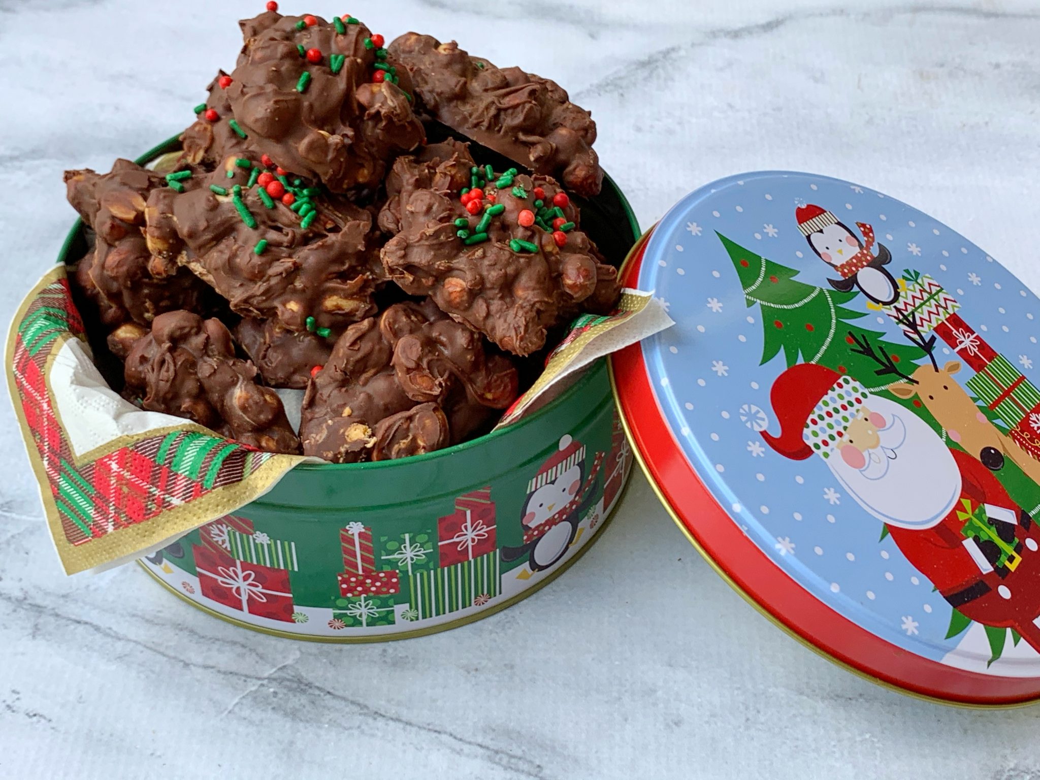 Foolproof Slow Cooker Christmas Drop Candy: Chocolate Butterscotch
