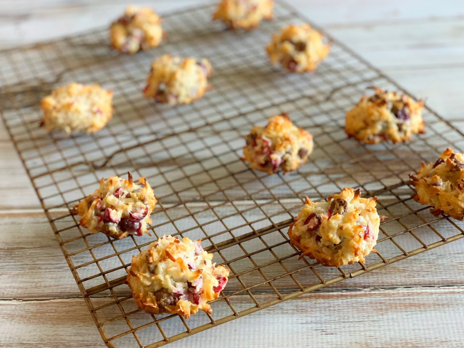 Cranberry Chocolate Chip Coconut Macaroons