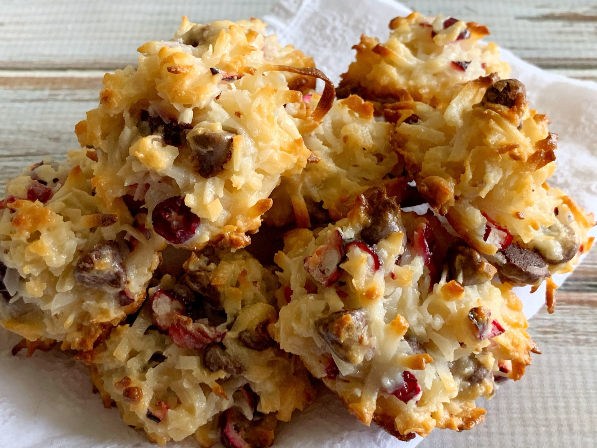Cranberry Chocolate Chip Coconut Macaroons