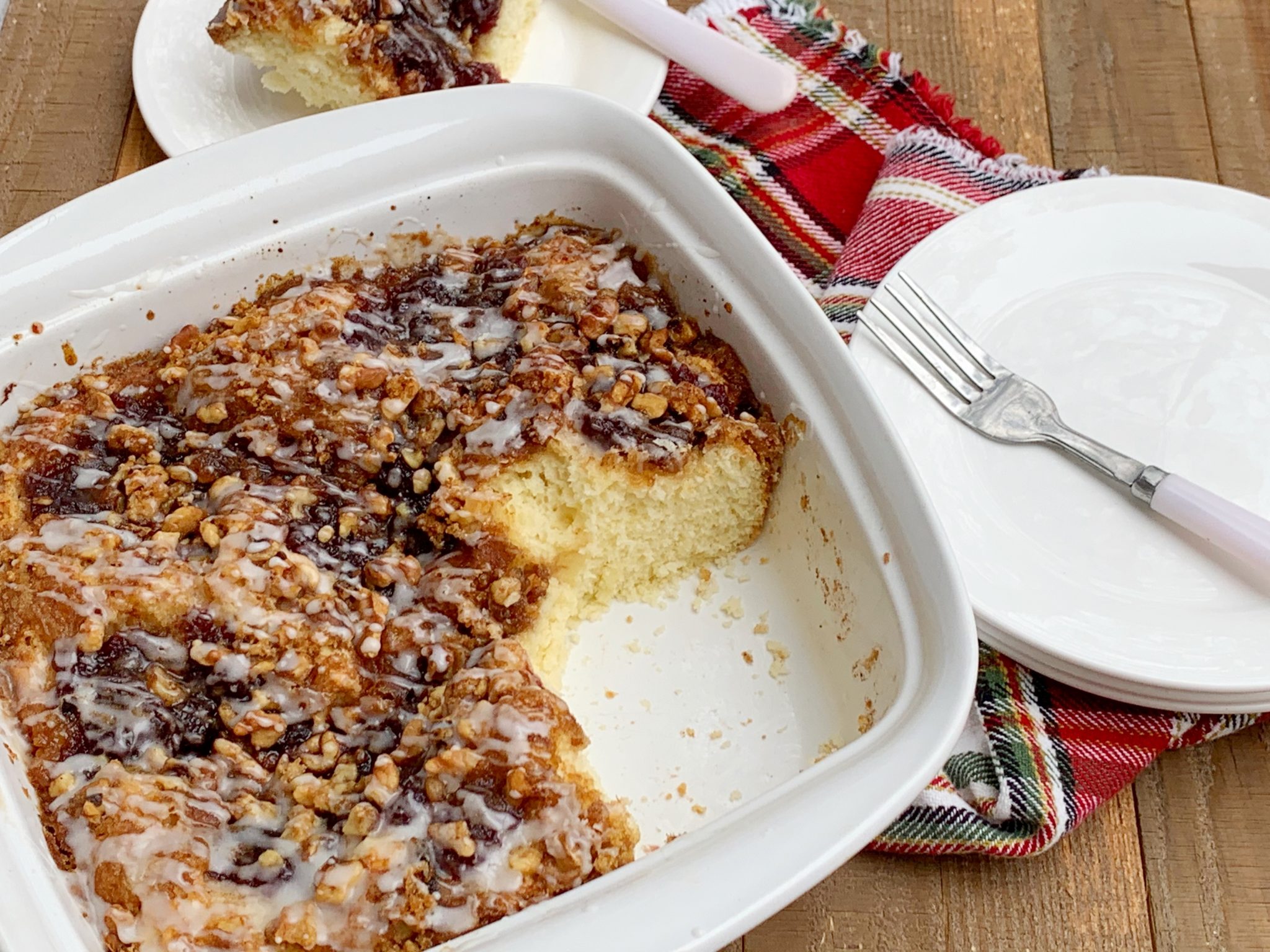 Christmas Cranberry Coffee Cake Recipe - With A Sweet Glaze