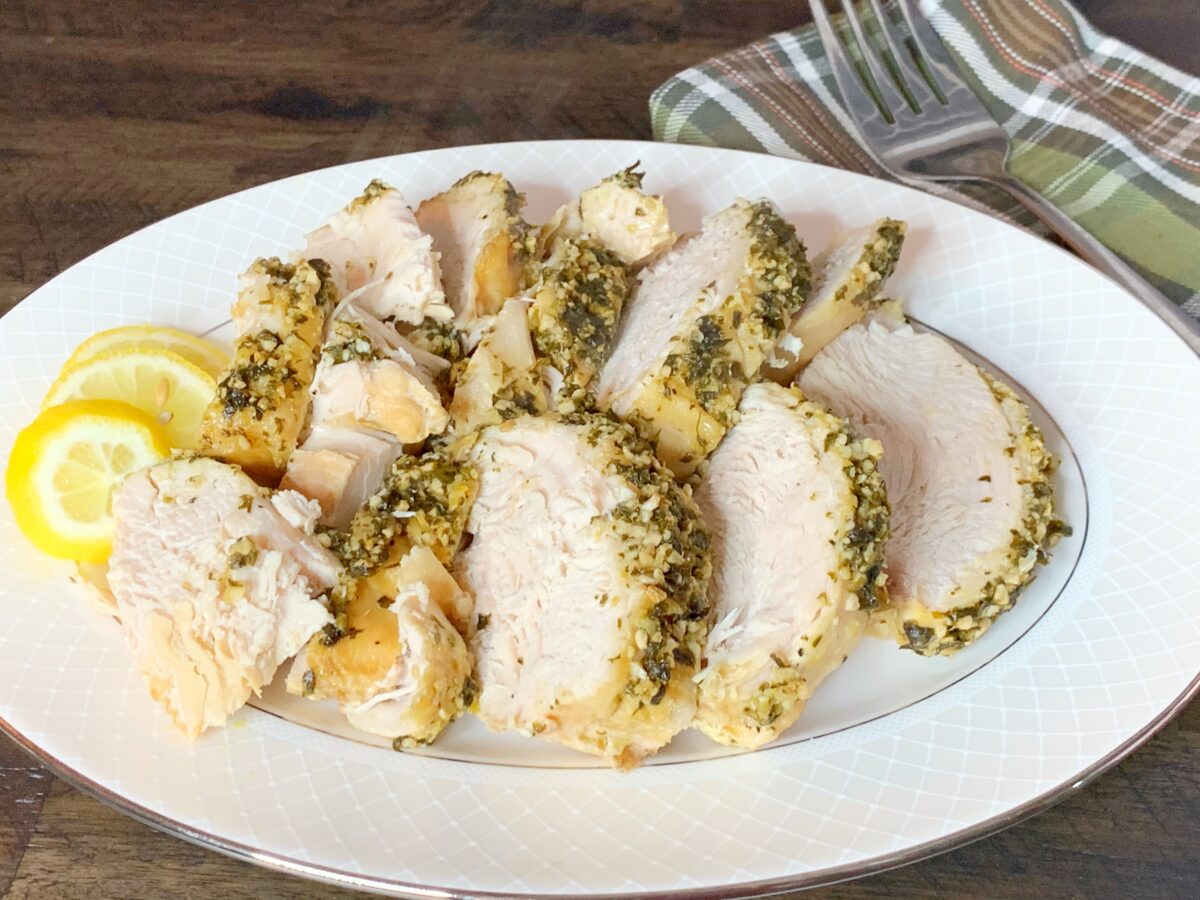 Lemon Garlic Slow Cooker Turkey Breast Recipe (Boneless)