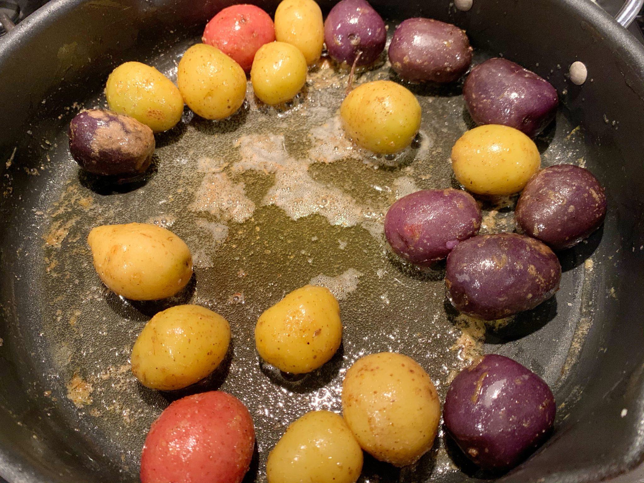 Easy Skillet Lemon Butter Tri-Color Potatoes Recipe