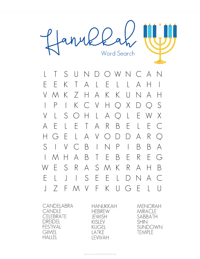 Printable Hanukkah Coloring Pages & Bingo Game Cards