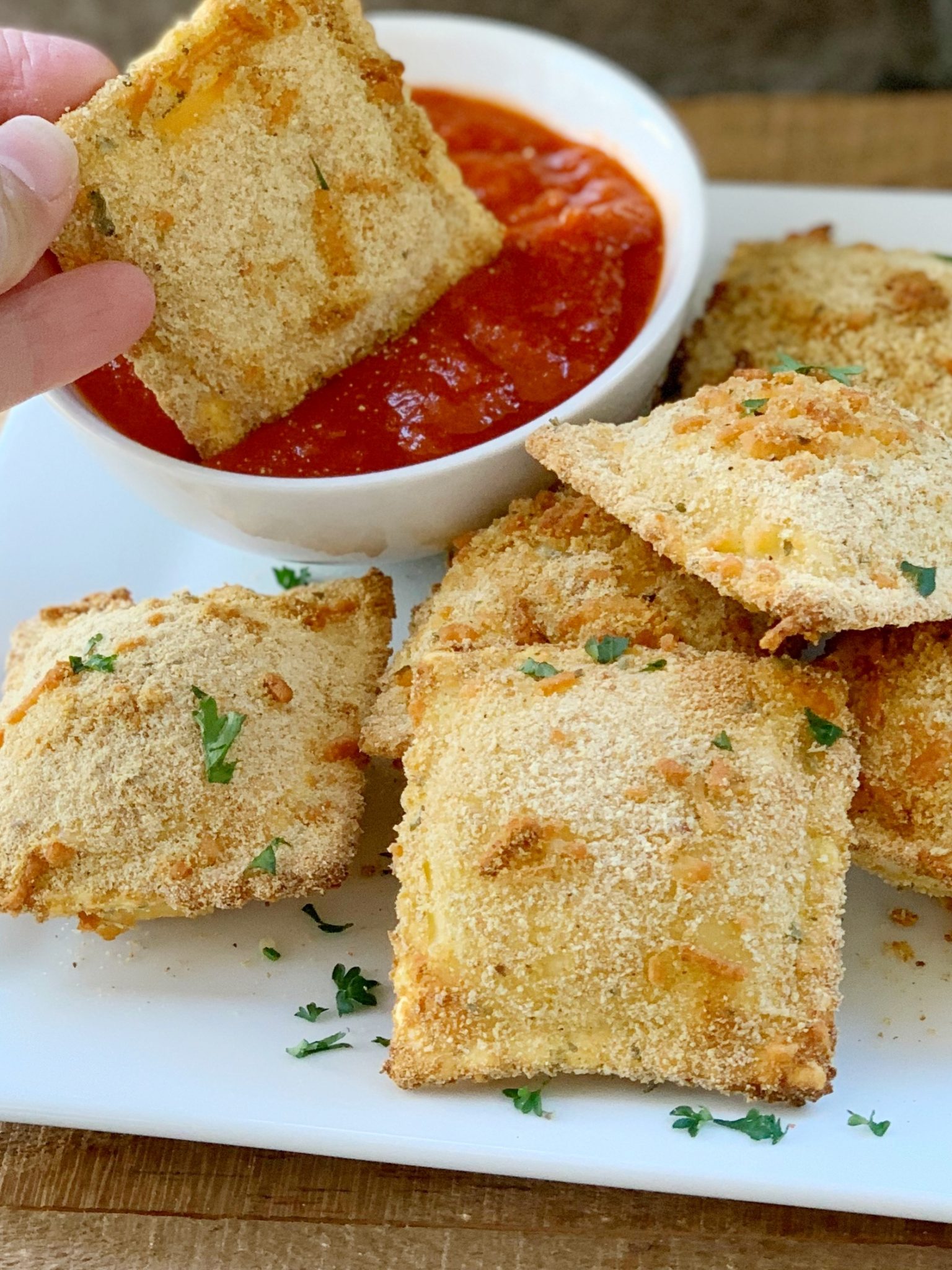 Easy Oven Fried Ravioli Appetizer
