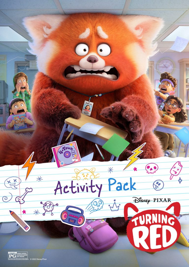 Printable Pixar Turning Red Coloring Pages & Activity Sheets (Free)