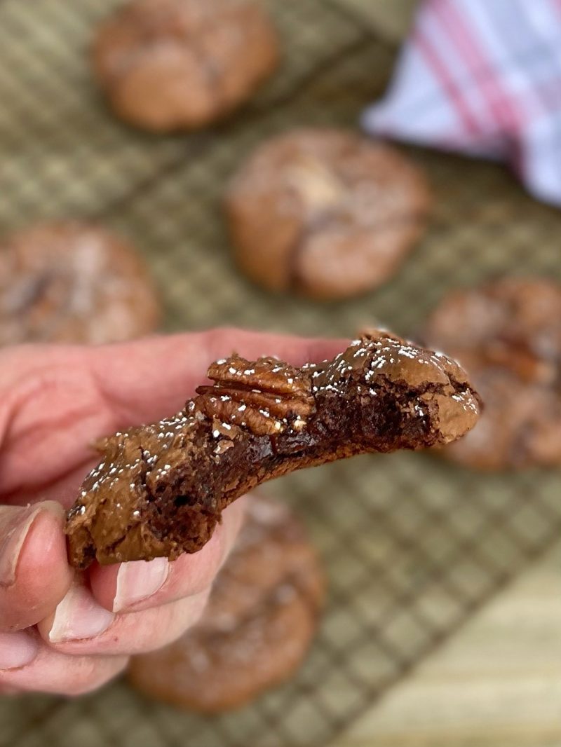 Chewy German Chocolate Cookies (No Coconut)