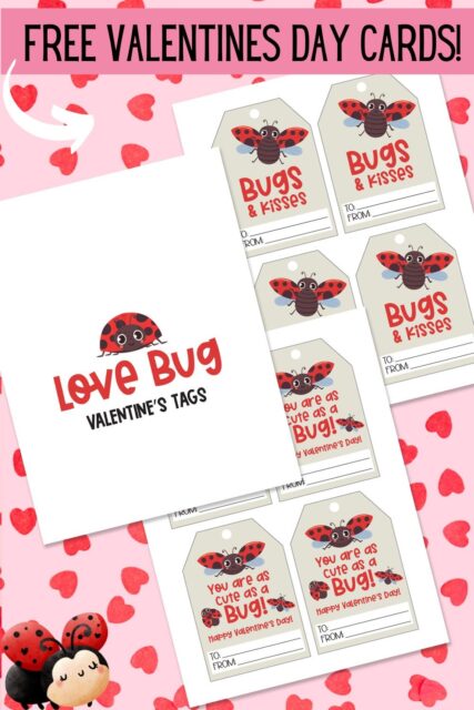 FREE Printable Love Bug Valentines PDF