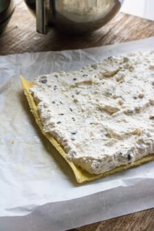 Italian Cannoli Cake Roll