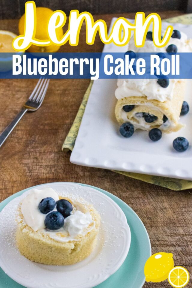 Lemon Blueberry Cake Roll