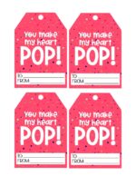 Free Printable Pop It Valentine's Day Cards