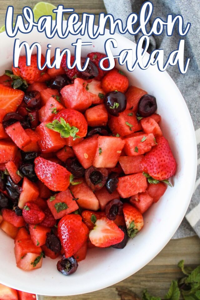 Fresh Watermelon Mint Fruit Salad