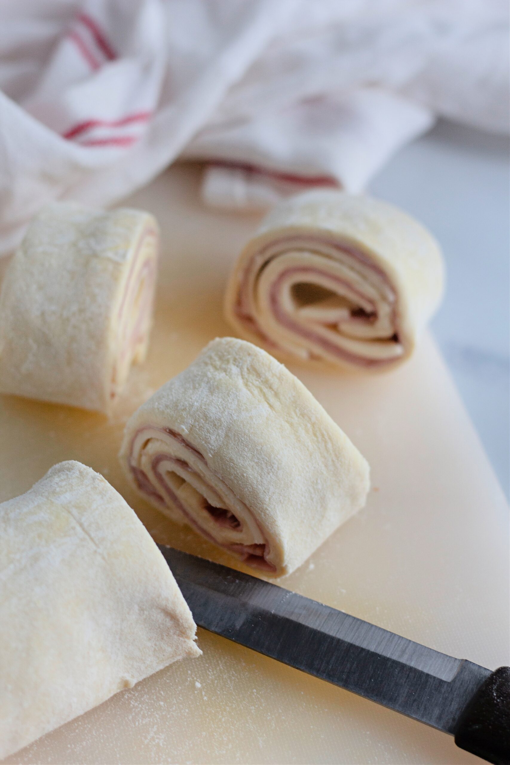 Puff Pastry Ham & Cheese Pinwheels