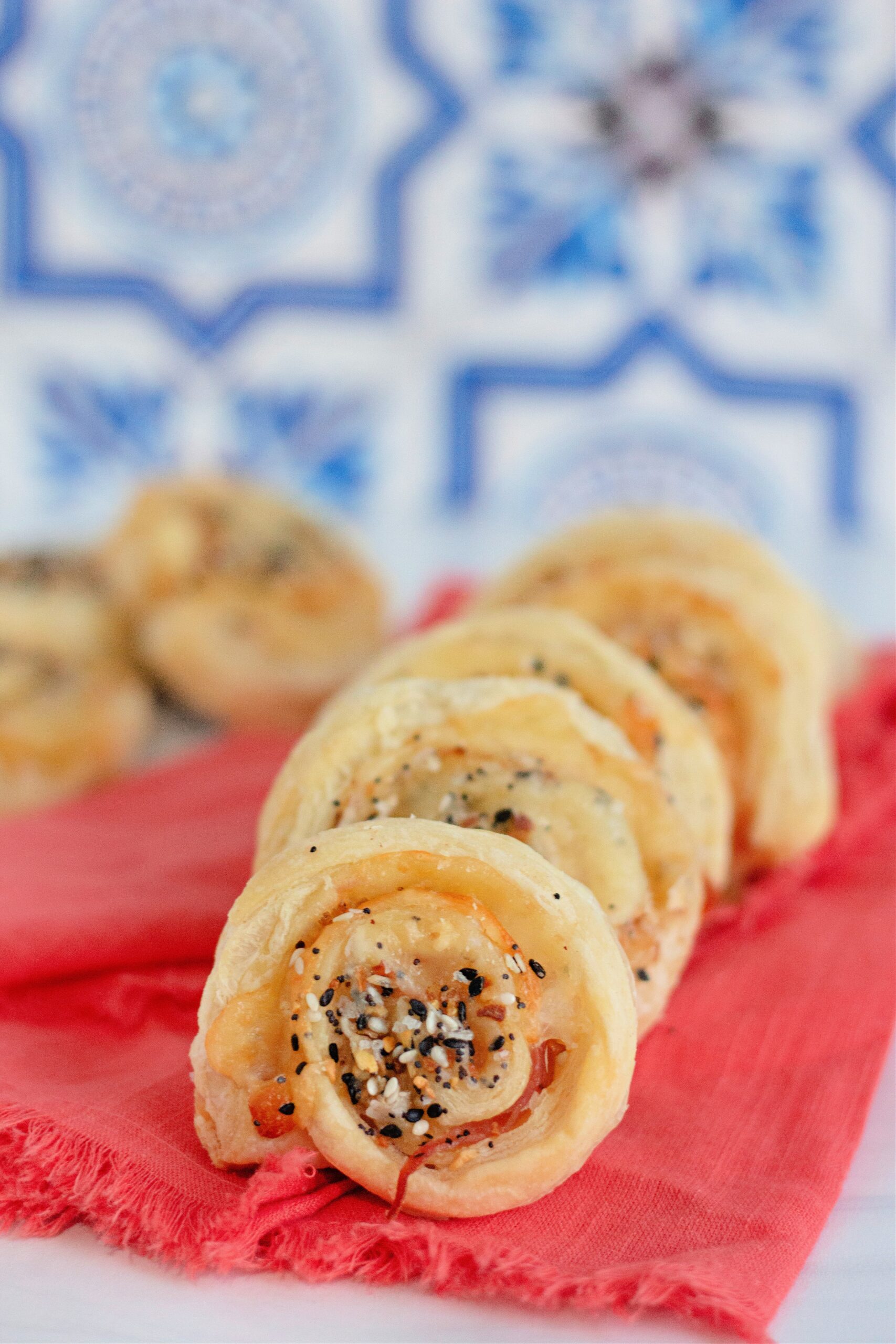 Puff Pastry Ham & Cheese Pinwheels