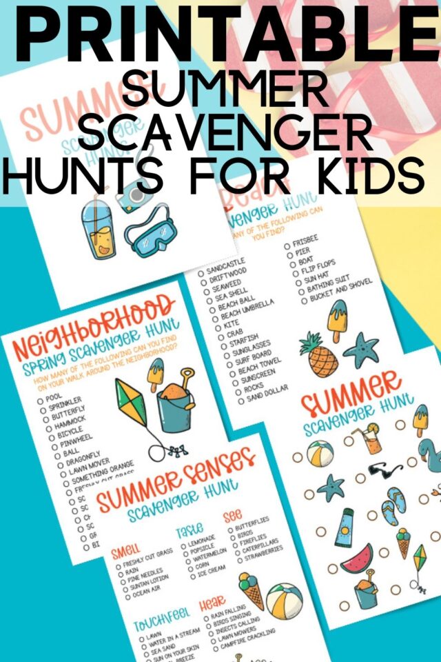 FREE Printable Kids Summer Scavenger Hunts