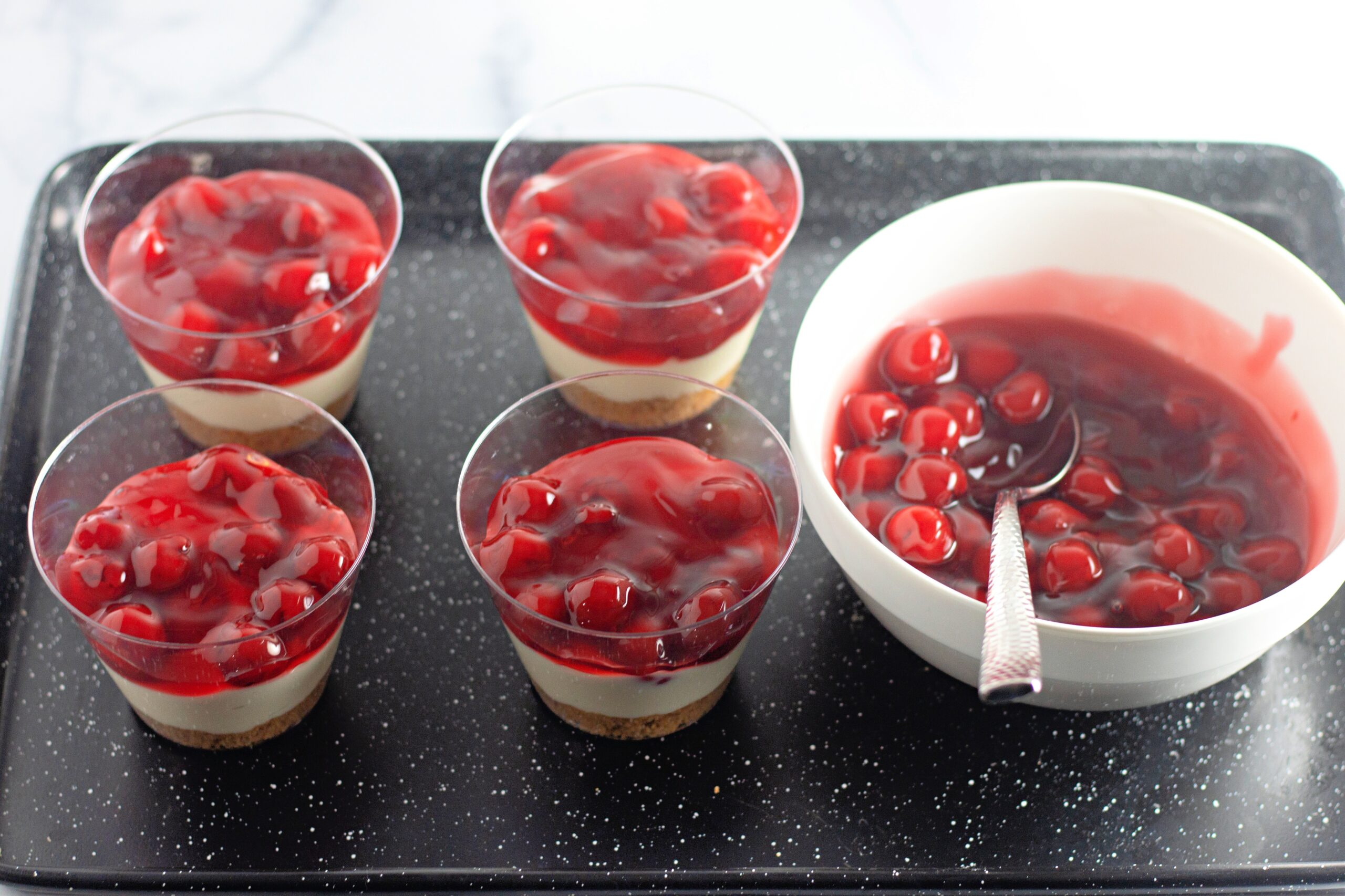 Mini Cherry Cheesecake Trifle