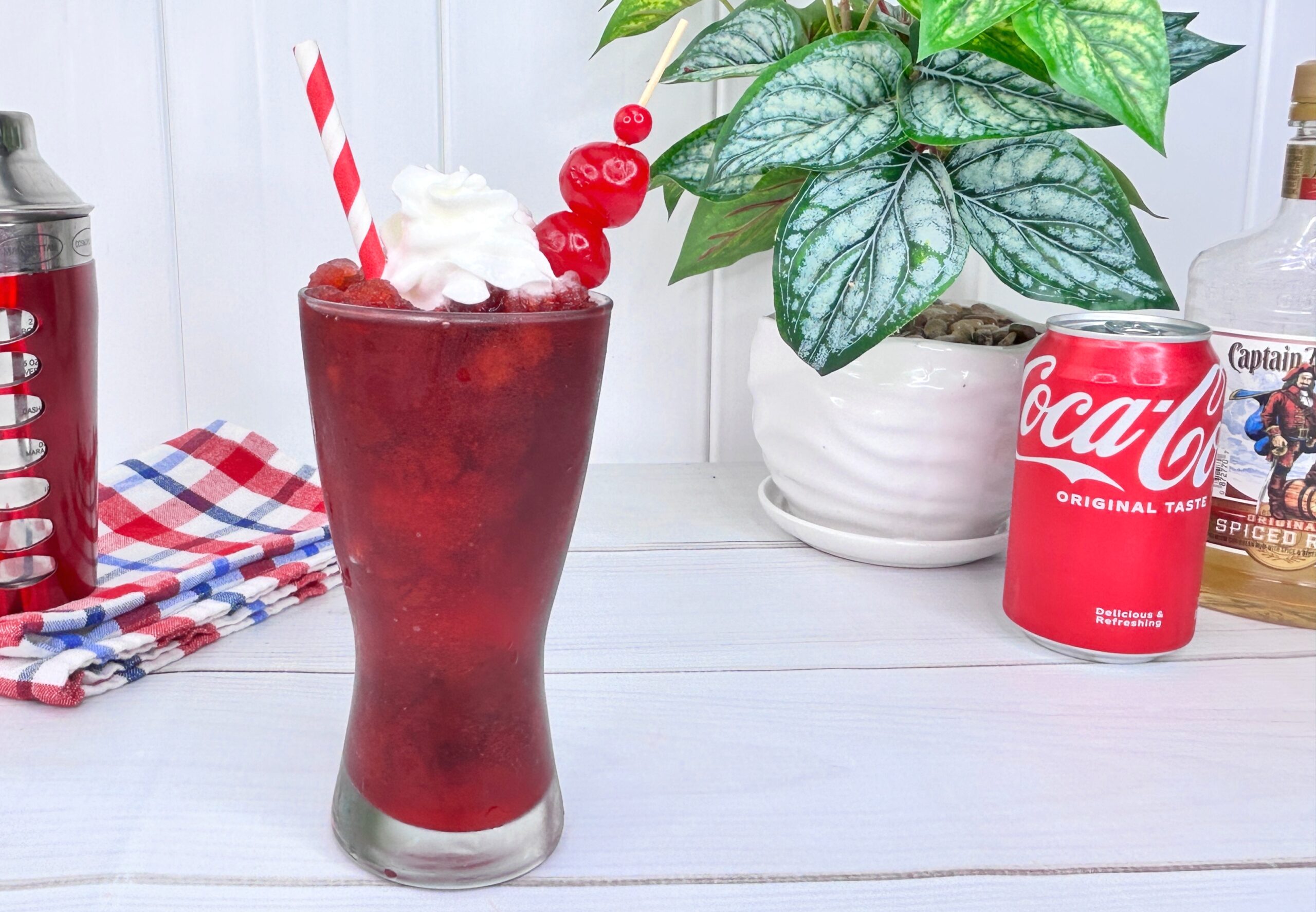 Cherry Rum Cola Slush Cocktail