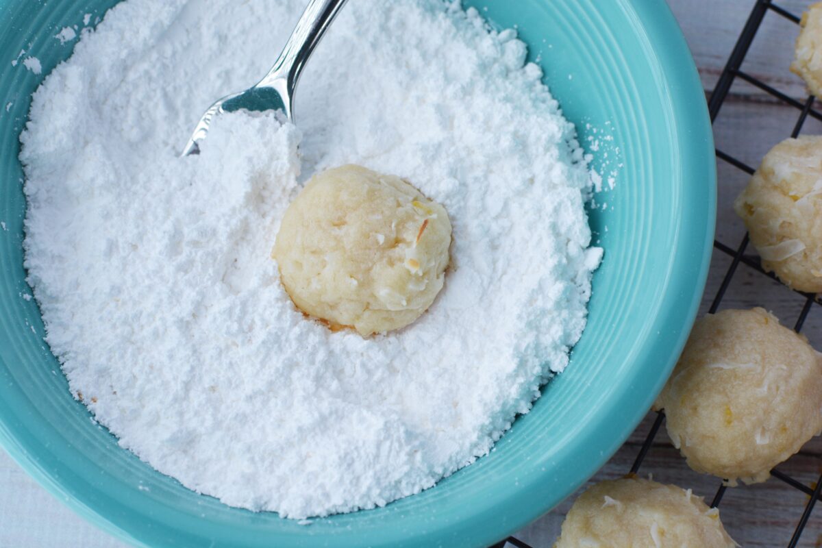 Lemon Coconut Snowball Cookies
