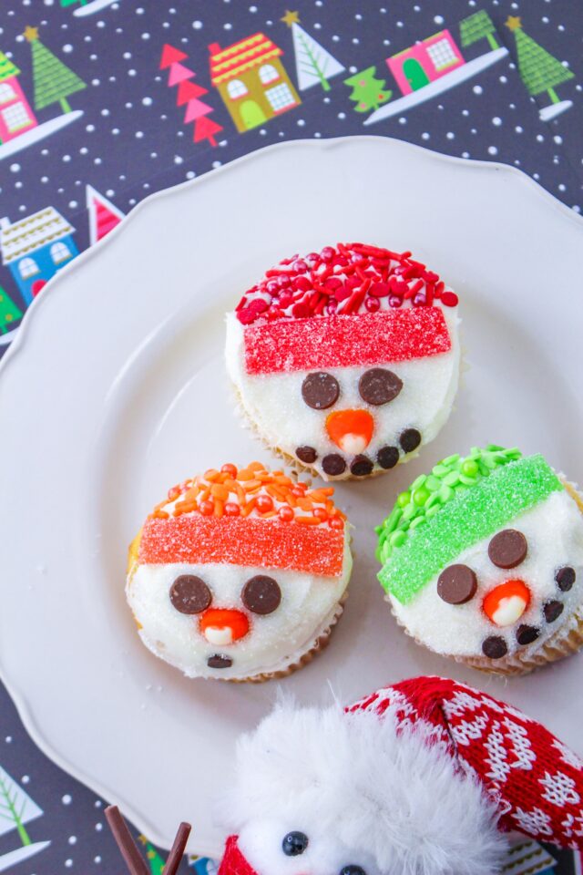Winter Snowman Cupcakes